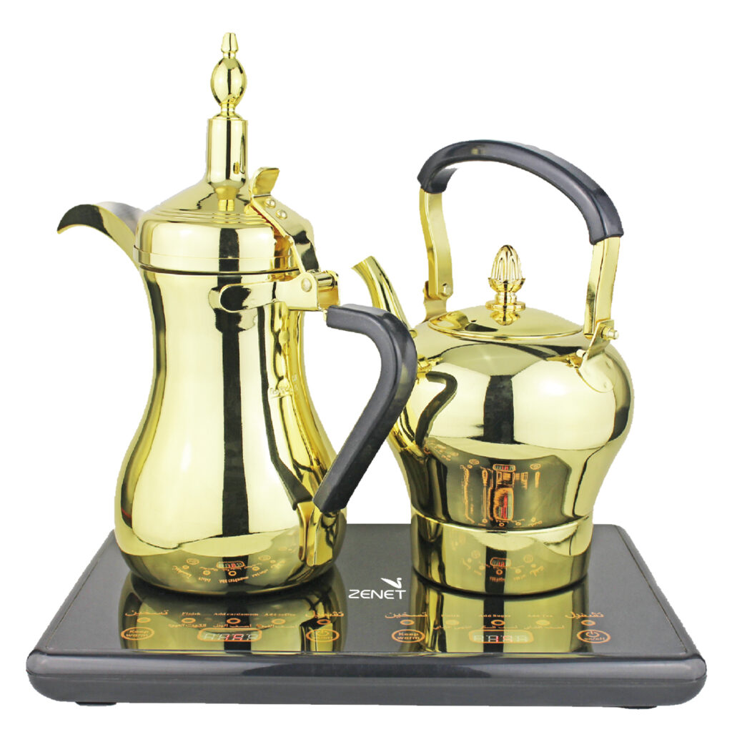 ZENET Electric Tea Pot & Dallah Set Golden - Zenet Electronics